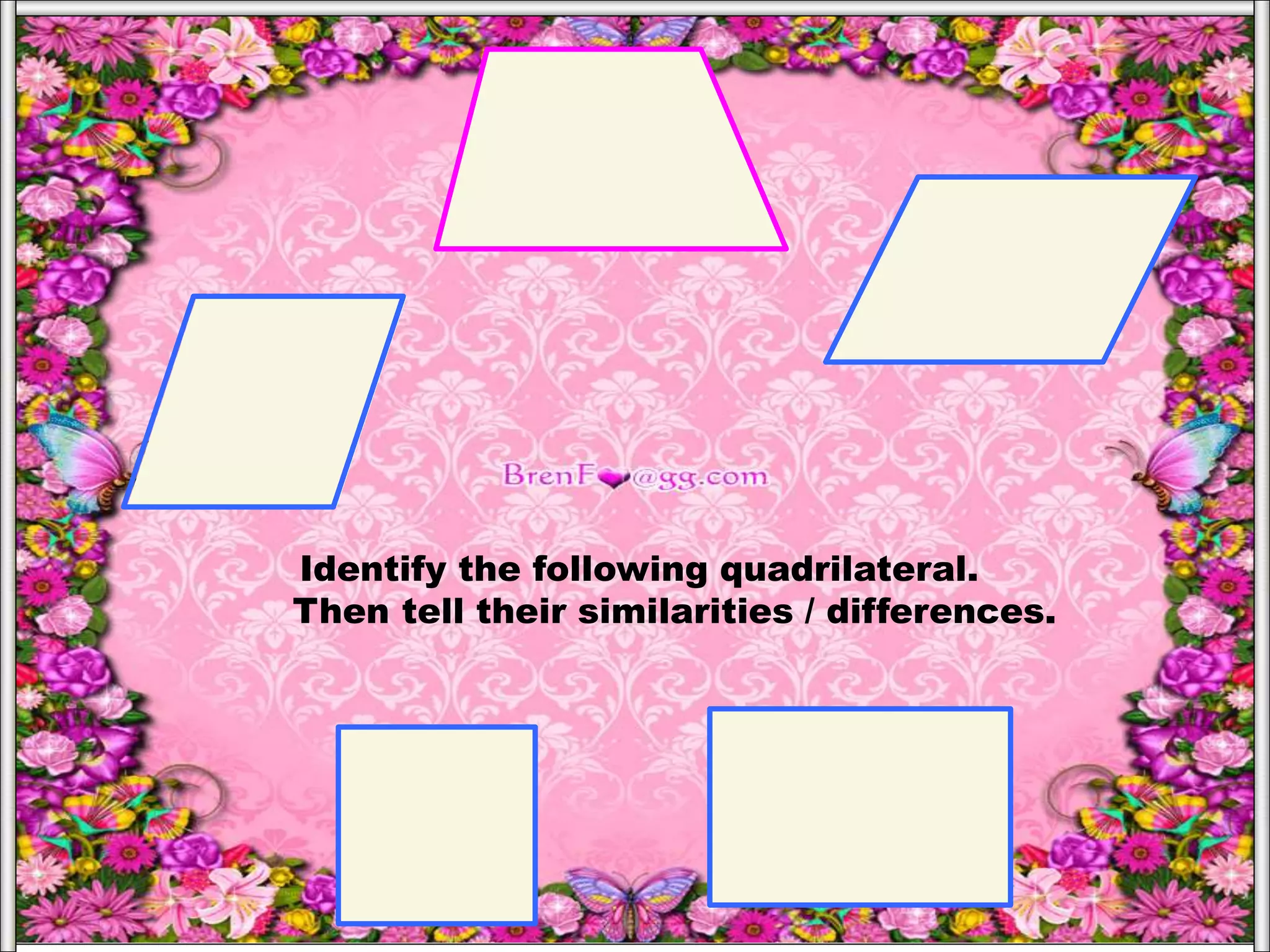 Identifying and describing quadrilaterals | PPTX