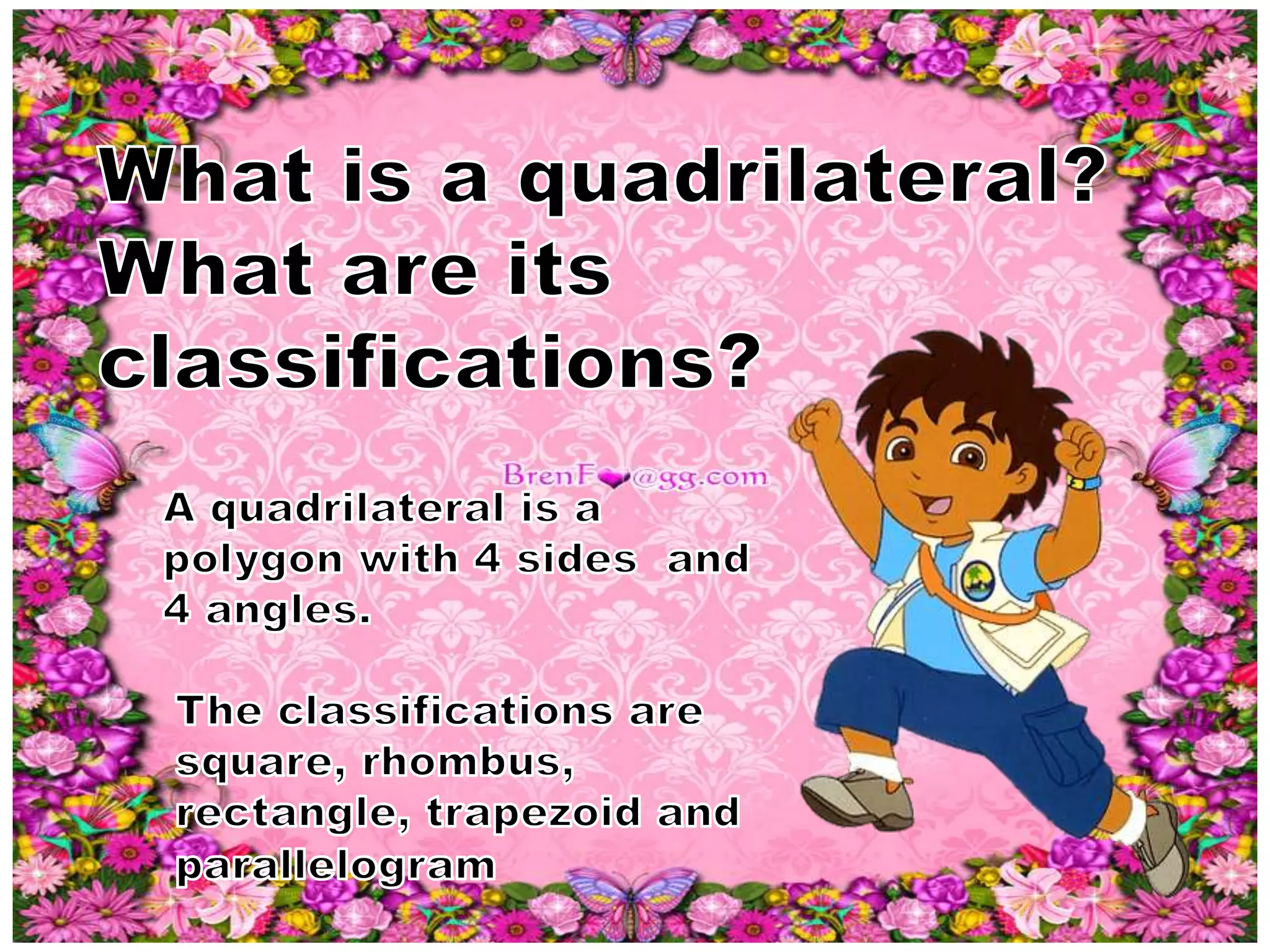 Identifying and describing quadrilaterals | PPTX