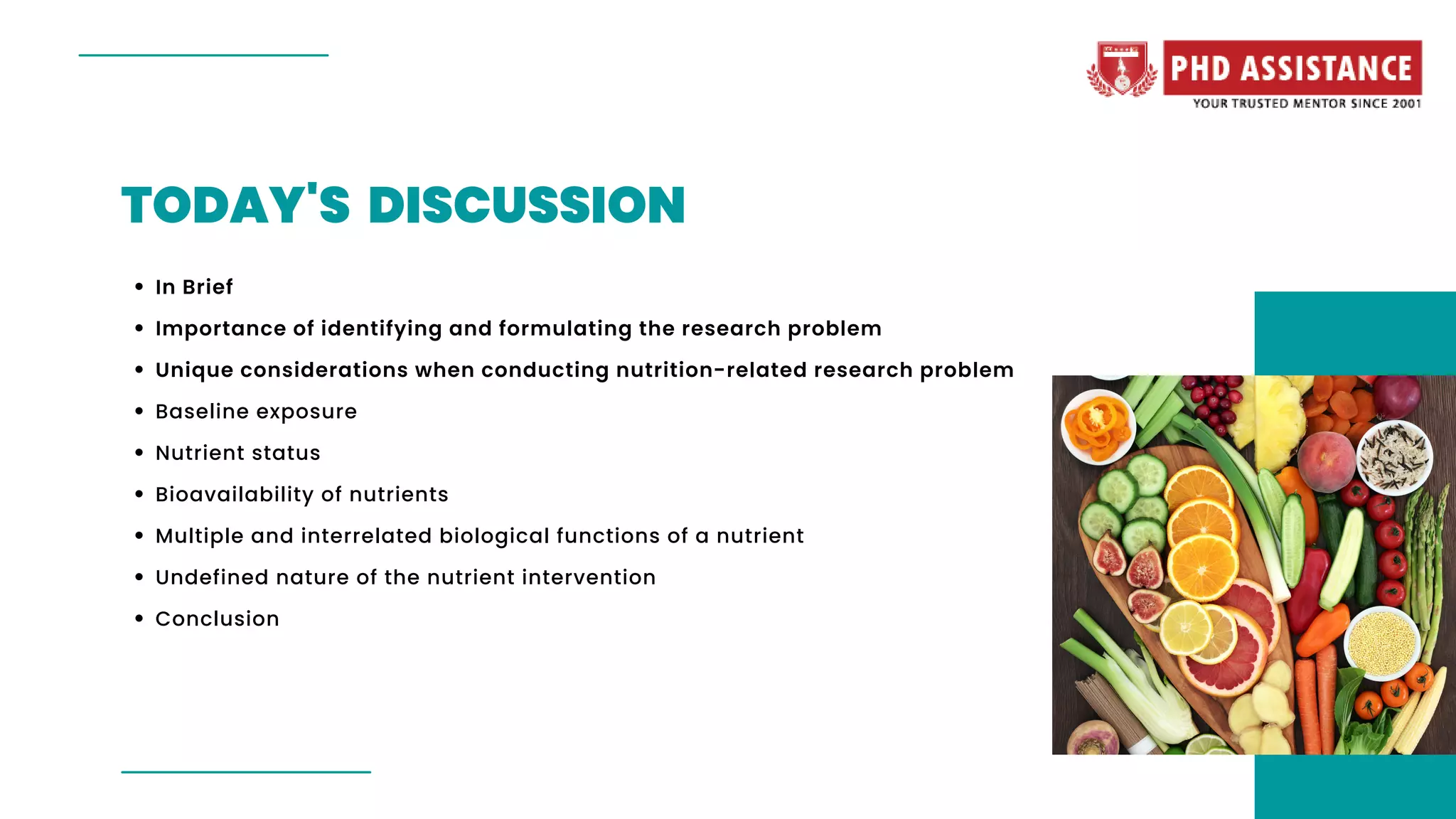 Identifying and Formulating the Research Problem in Food and Nutrition ...