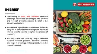 Identifying and Formulating the Research Problem in Food and Nutrition ...