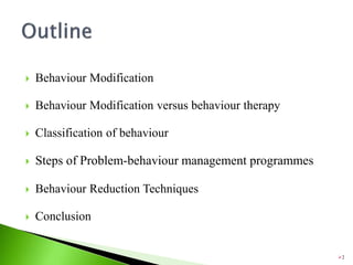 Identifying and managing problem behaviours in children with ...