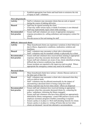 Identifying and managing risks in home library services | DOC