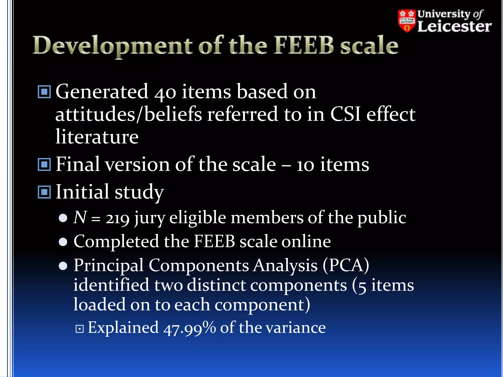 Identifying And Measuring Juror Bias About Forensic Science Evidence | PPTX