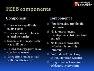 Identifying And Measuring Juror Bias About Forensic Science Evidence | PPTX