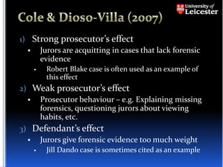 Identifying And Measuring Juror Bias About Forensic Science Evidence | PPTX