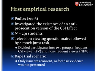 Identifying And Measuring Juror Bias About Forensic Science Evidence | PPTX