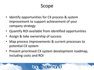 Identifying and Prioritising CX Requirements - A BPI OnDemand Guide | PDF
