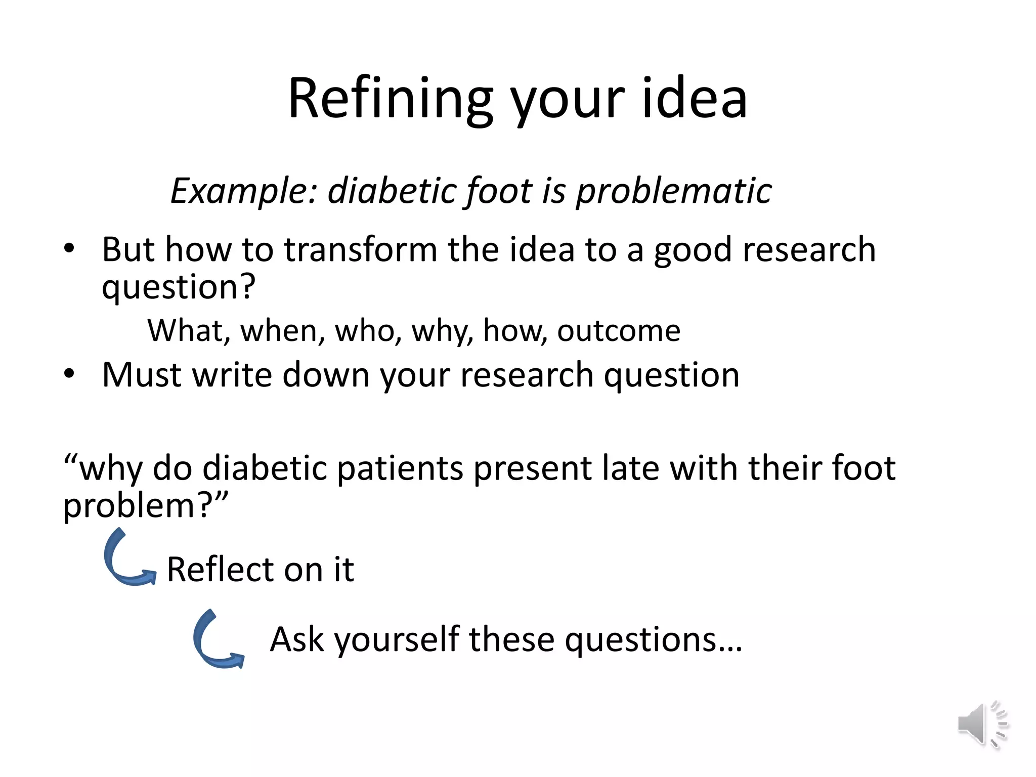 Identifying a research question | PPTX