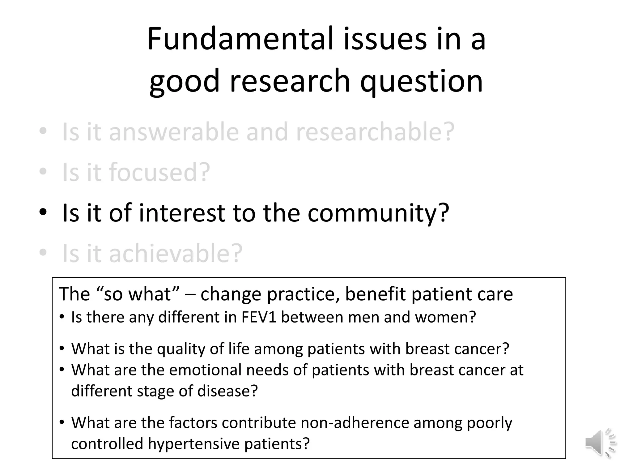 Identifying a research question | PPTX