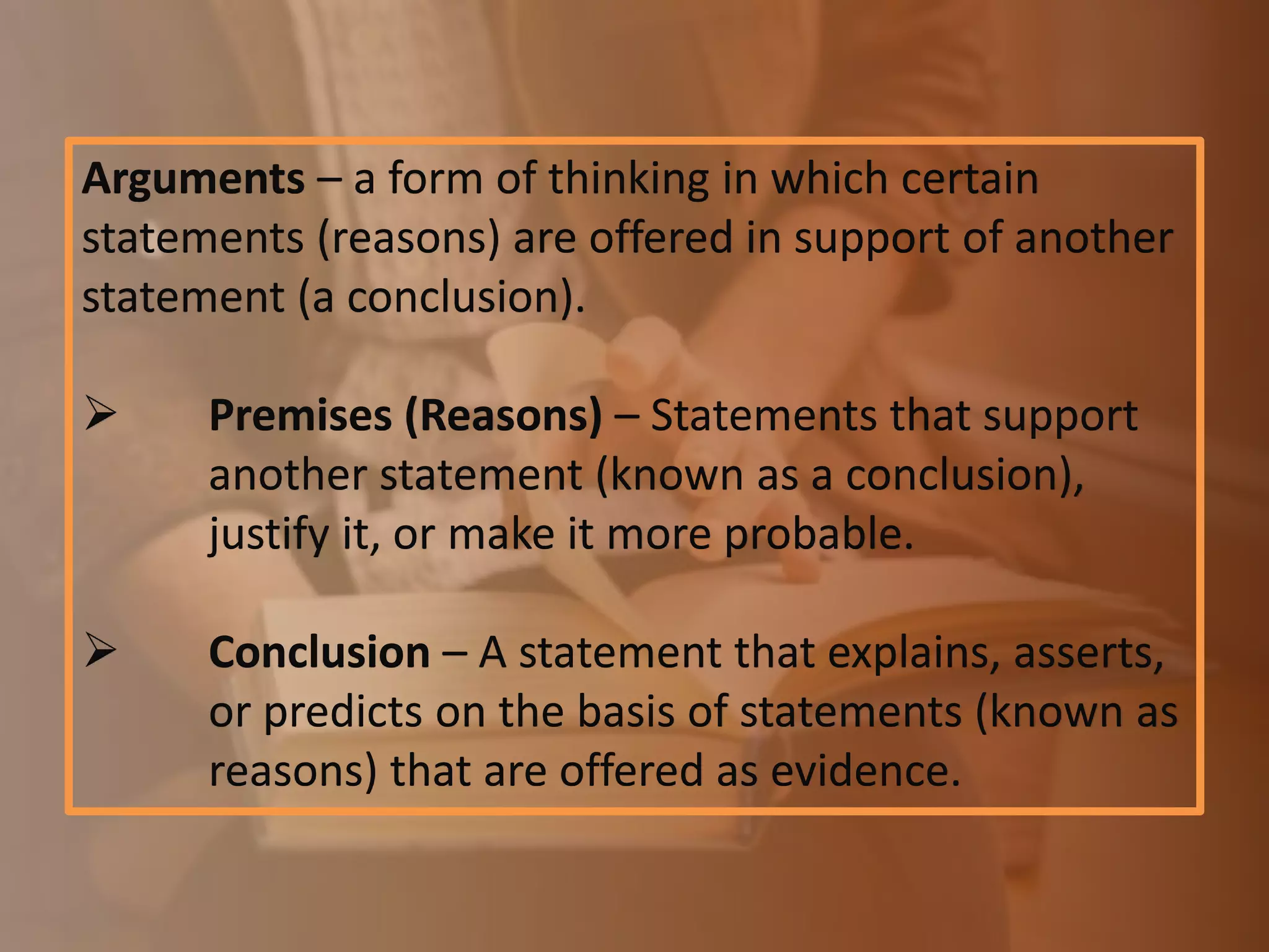 Identifying arguments | PPTX