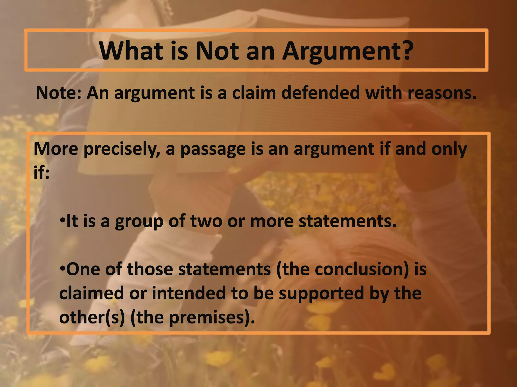 Identifying arguments | PPTX