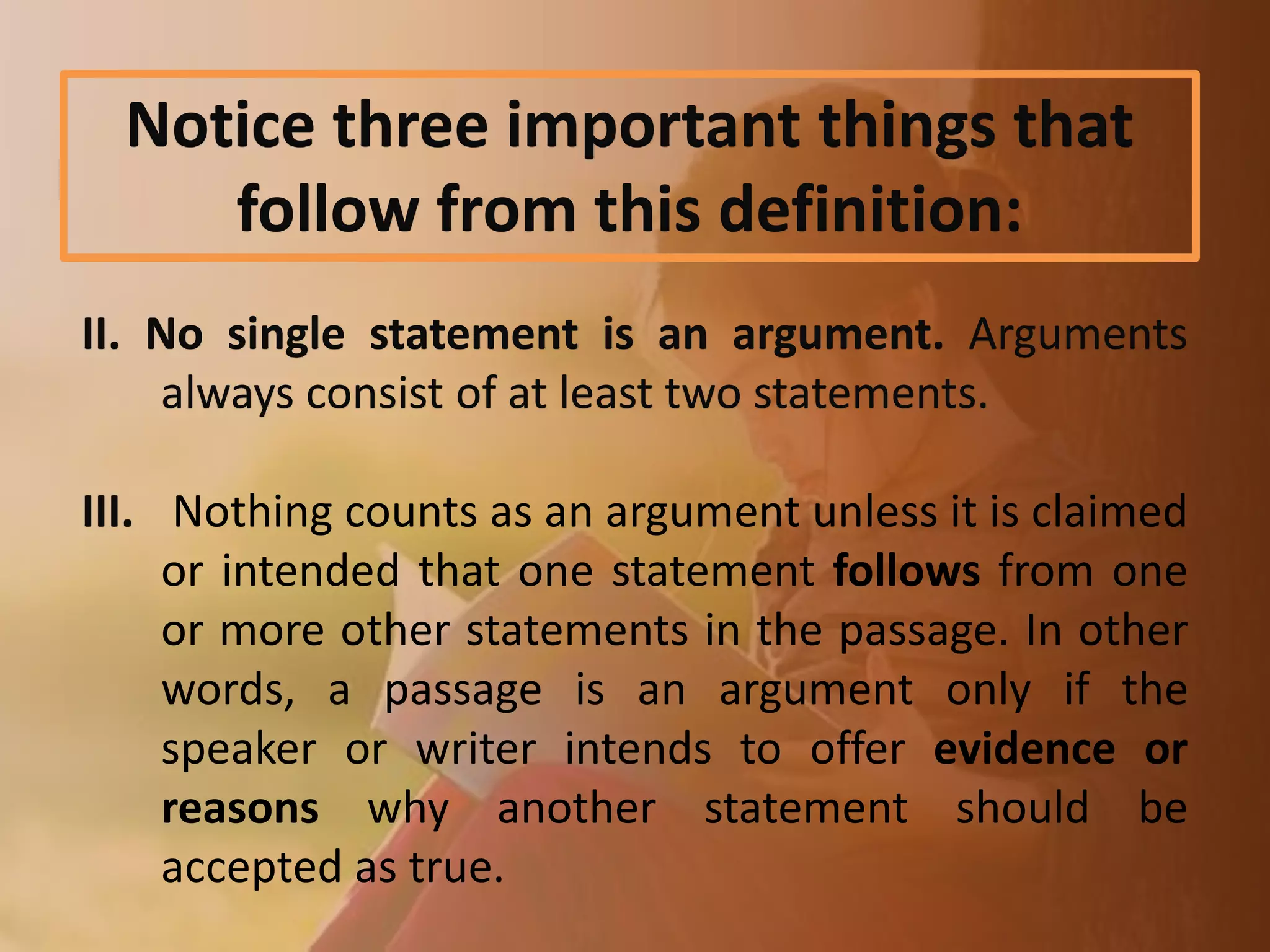Identifying arguments | PPTX