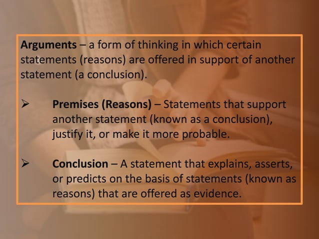 Identifying arguments | PPTX