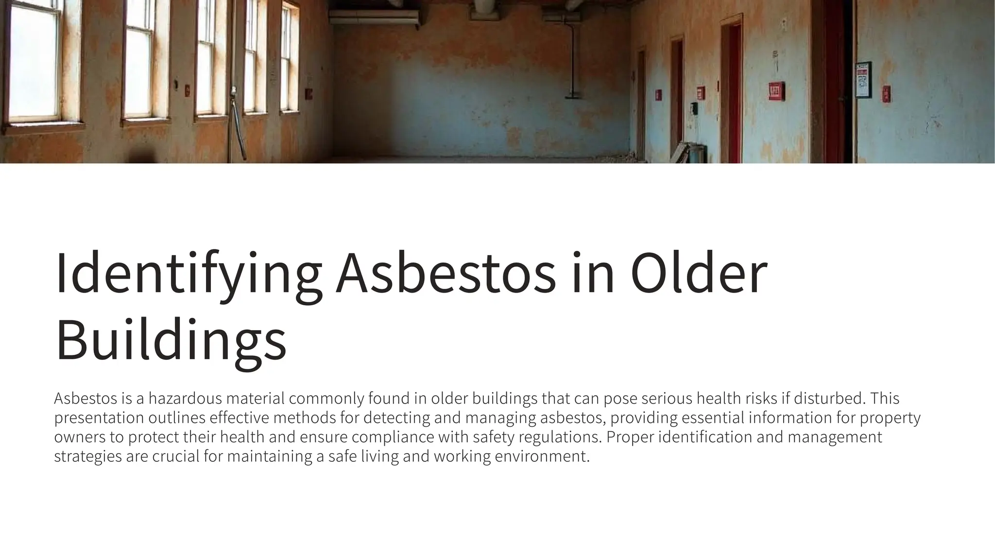 Identifying Asbestos in Older Buildings: How to Detect and Manage It ...