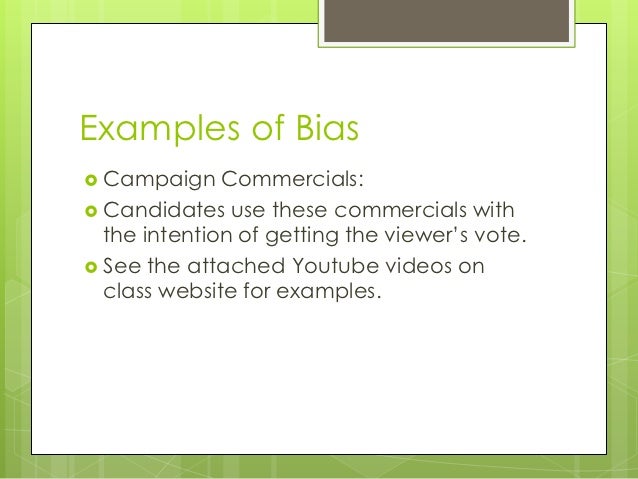 Identifying bias