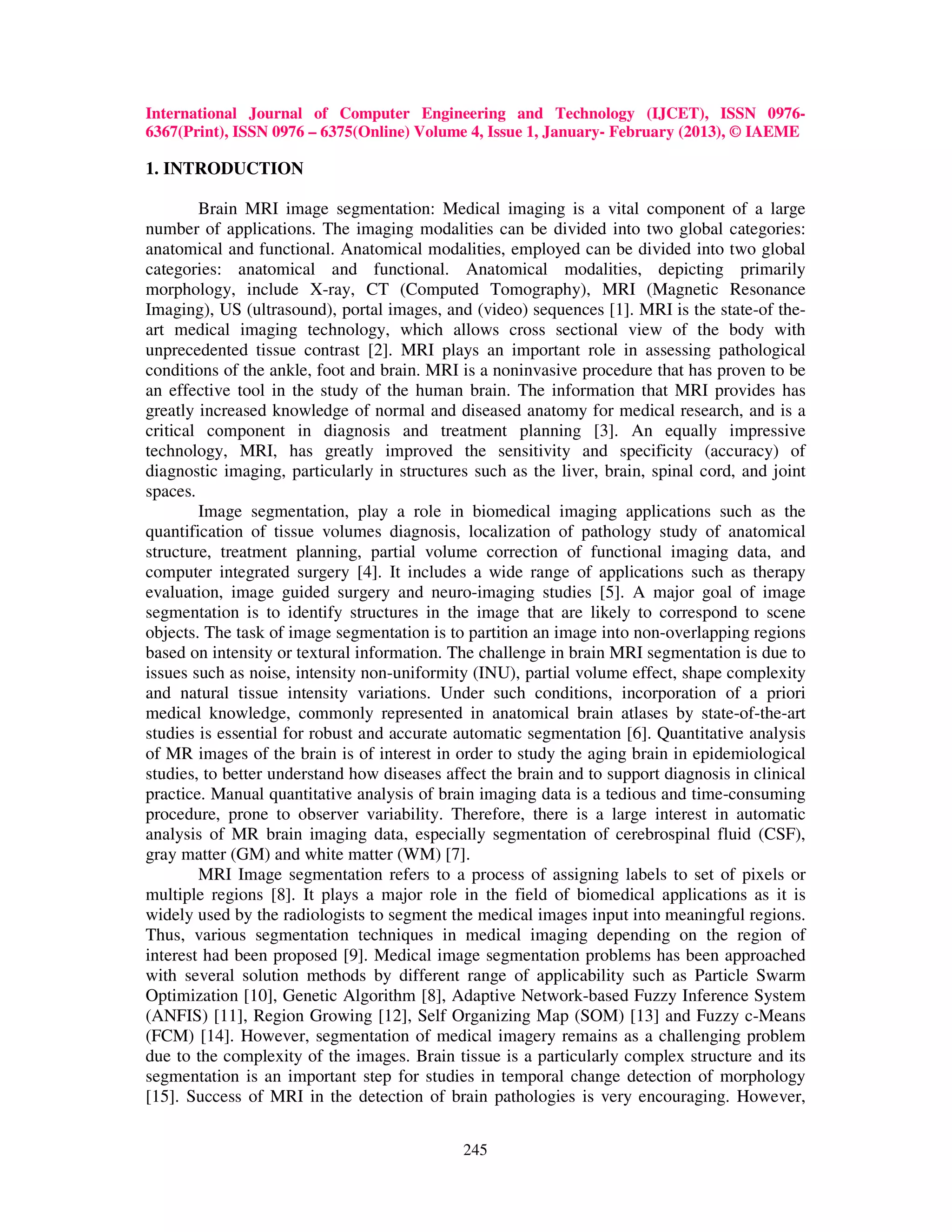 Identifying brain tumour from mri image using modified fcm and support ...