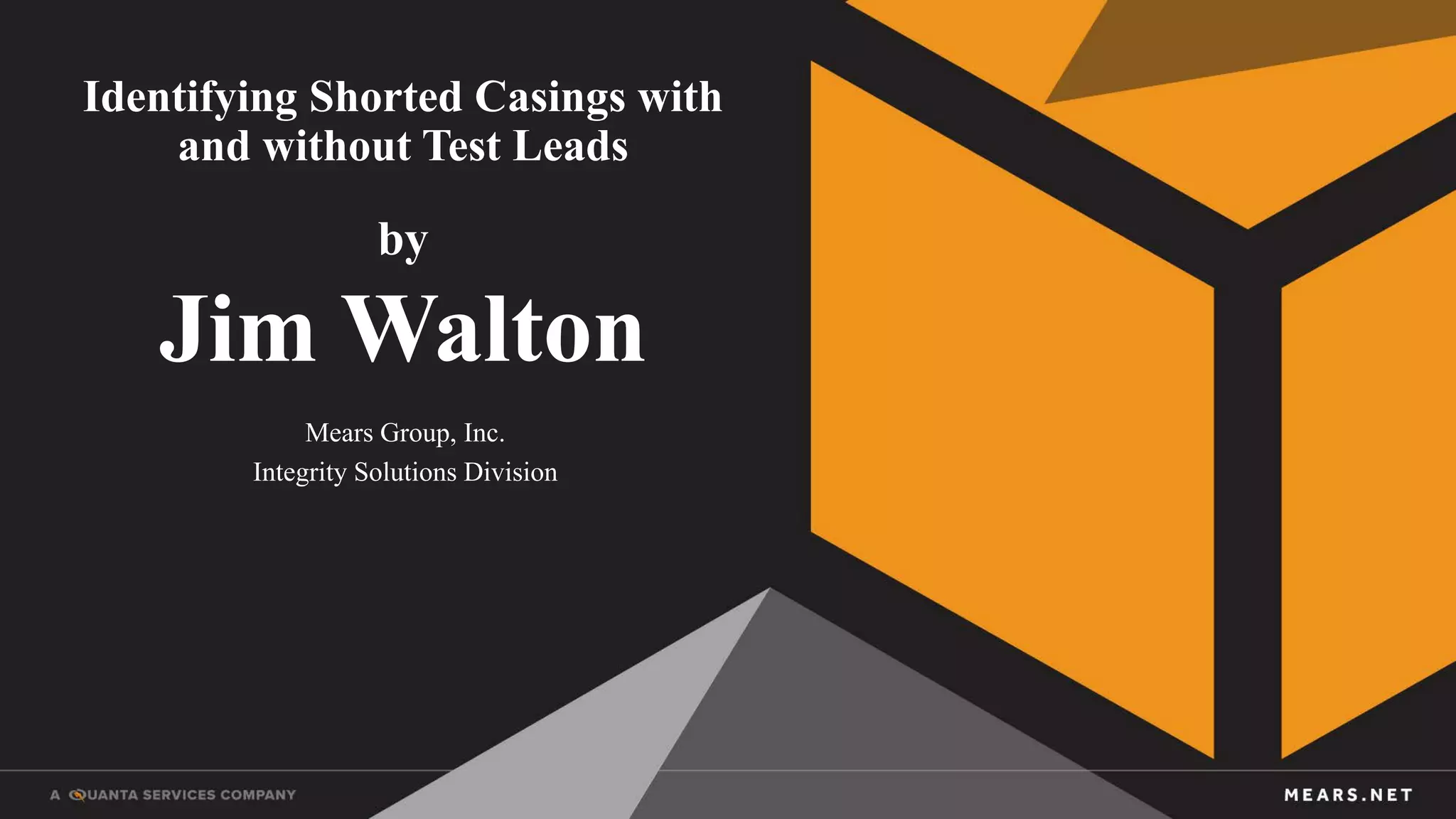 Identifying Casing Shorts With or Without Test Leads - Jim Walton | PDF