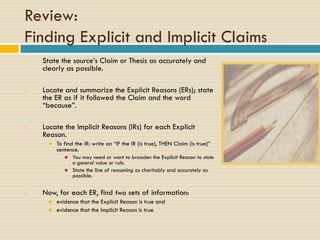 Identifying claims | PPTX