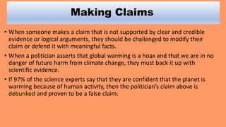 Dean R Berry Identifying Claims | PPTX | Political Issues & policy ...
