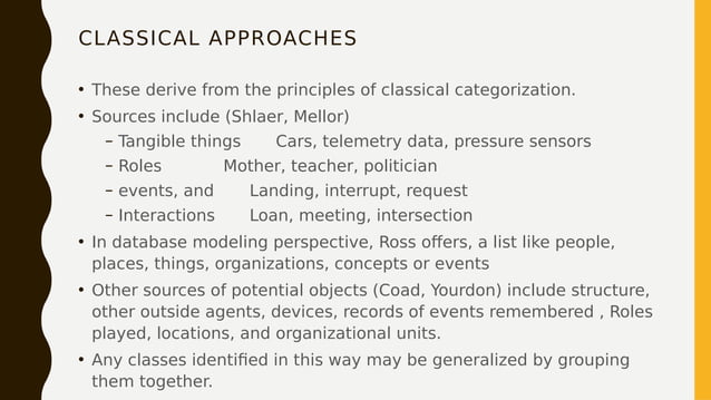 Identifying Classes And Objects Ooad Ppt