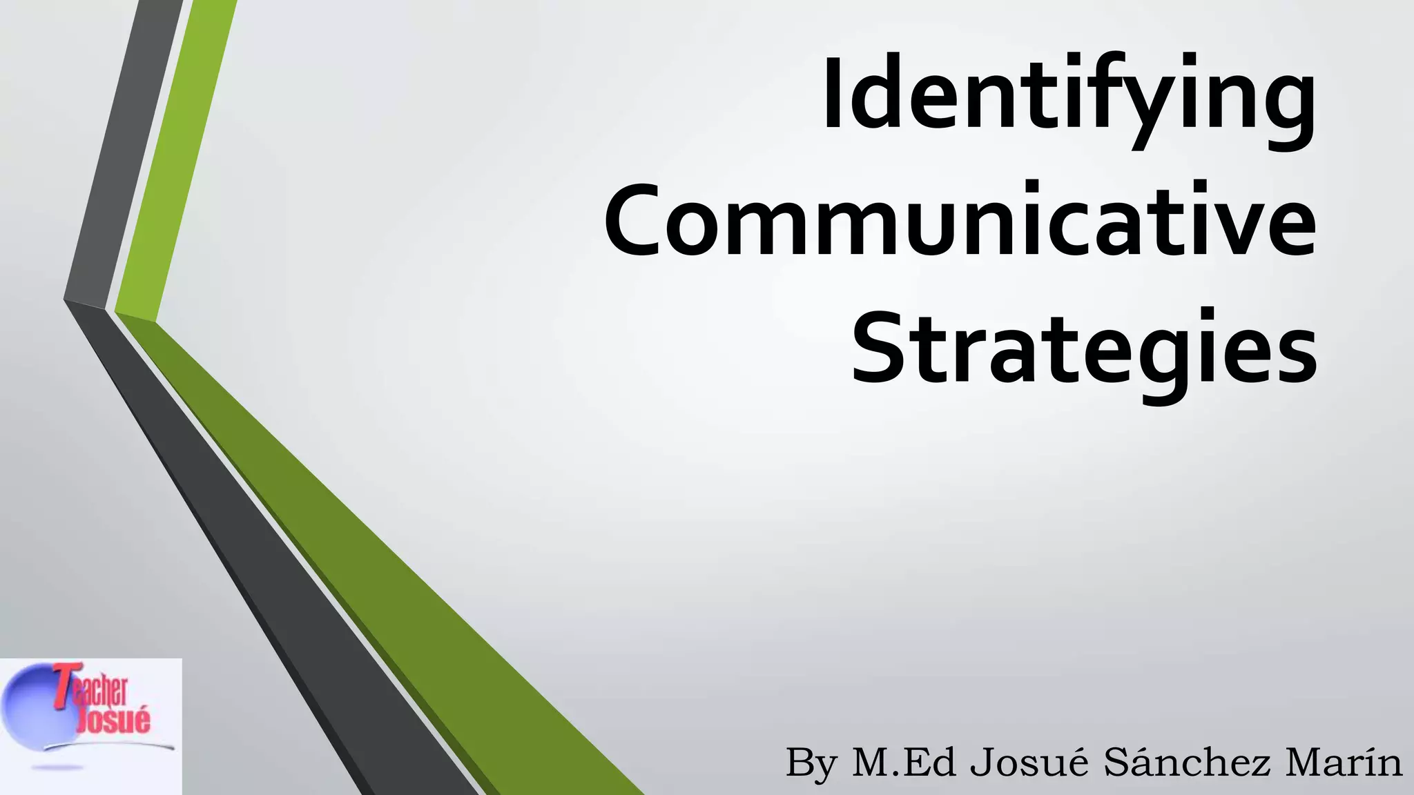 IDENTIFYING COMMUNICATIVE STRATEGIES | PPTX | Education