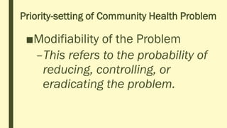 Identifying community health problem | PDF