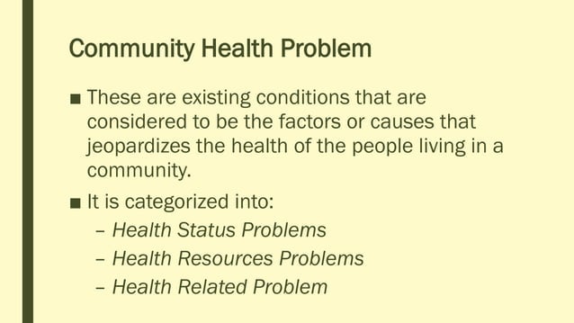 Identifying community health problem | PDF | Infectious Diseases ...