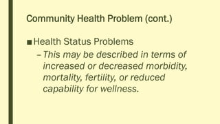 Identifying community health problem | PDF