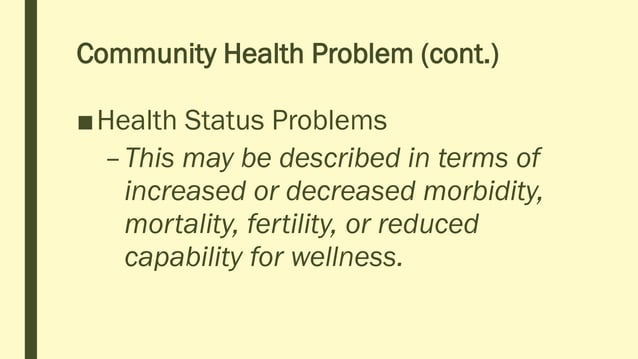 Identifying community health problem | PDF | Infectious Diseases ...
