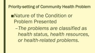 Identifying community health problem | PDF