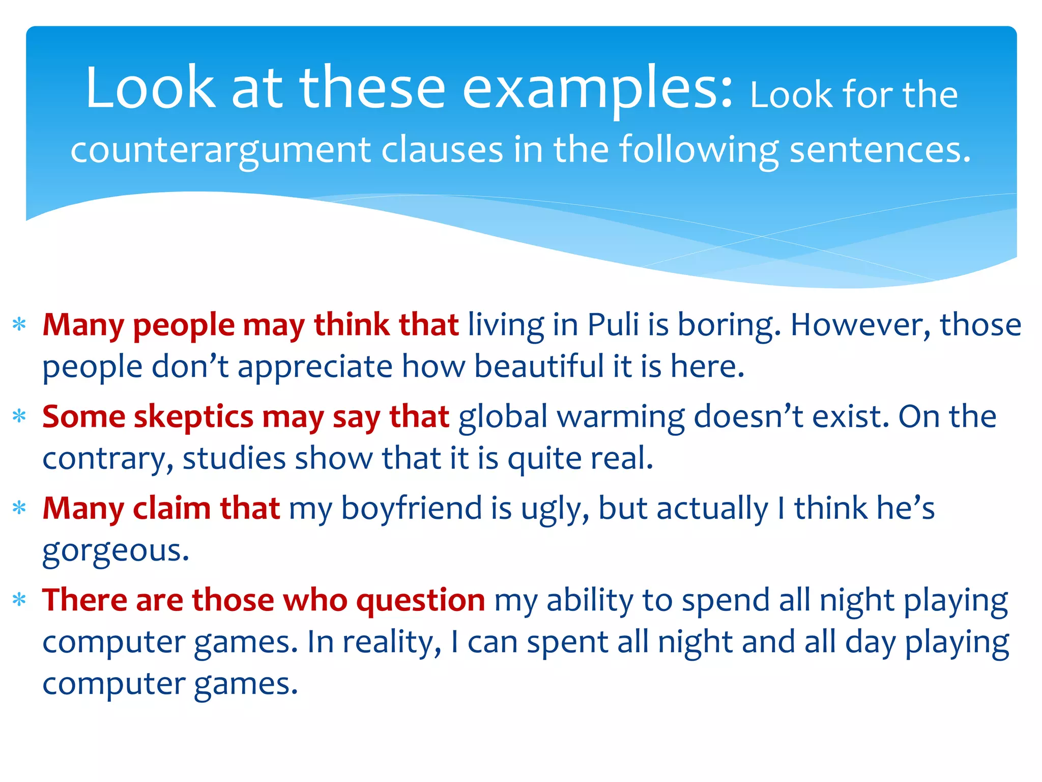 Identifying counterarguments and refutations | PPTX