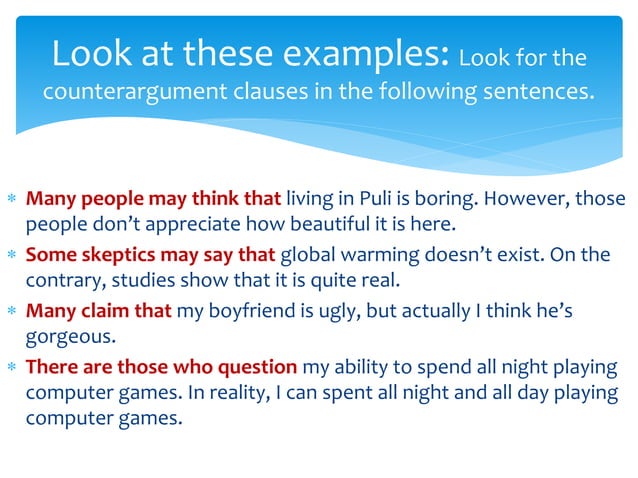 Identifying counterarguments and refutations | PPTX