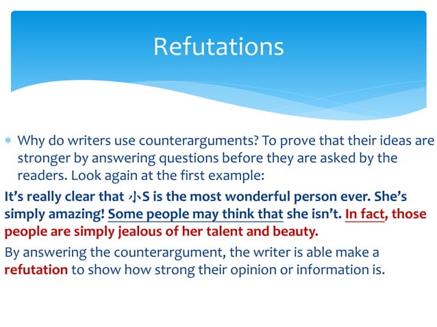 Identifying counterarguments and refutations | PPTX