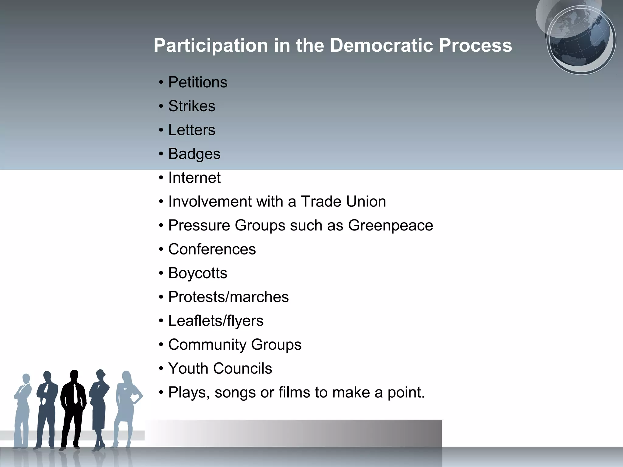 Identifying democratic processes | PPT