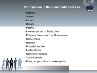 Identifying democratic processes | PPT