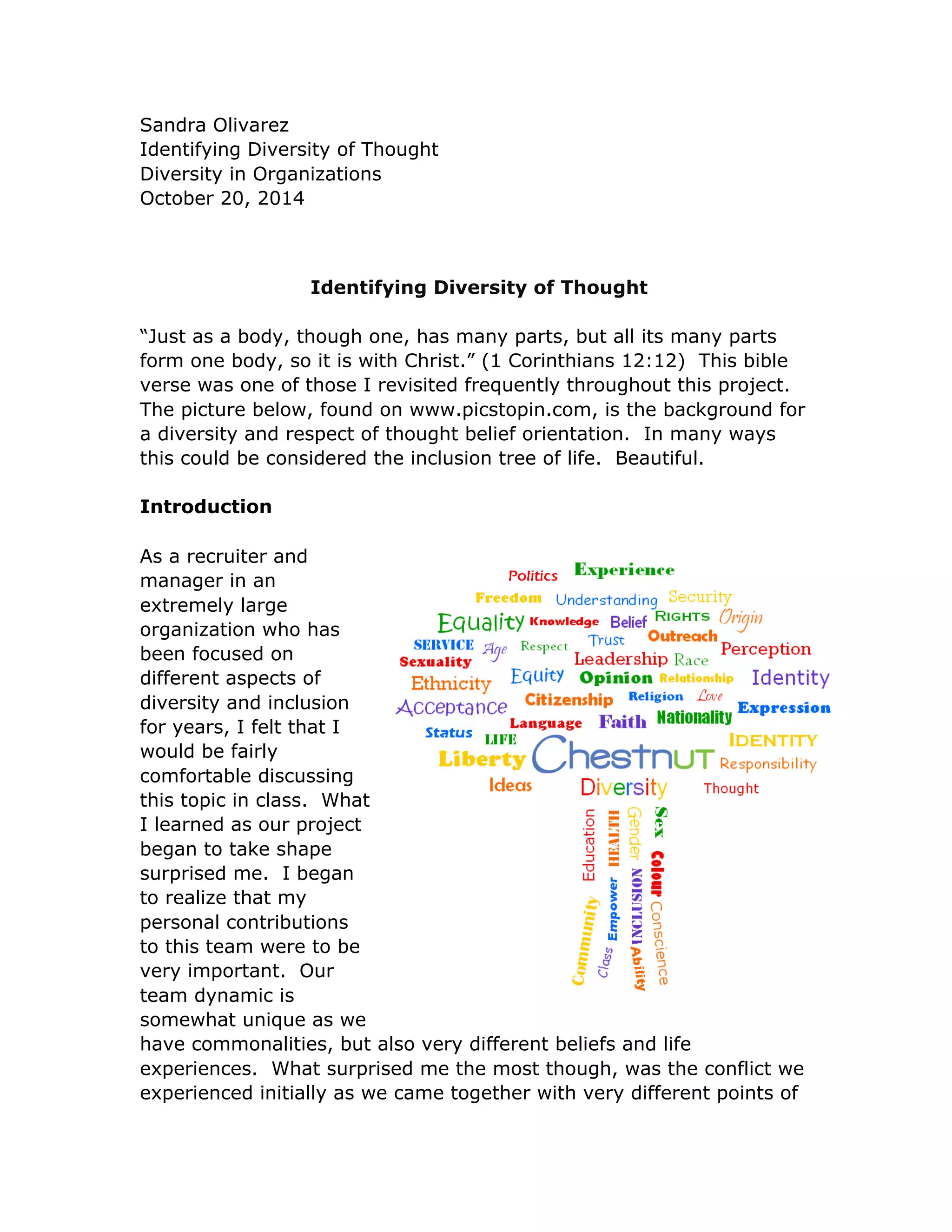 Identifying Diversity of Thought | PDF