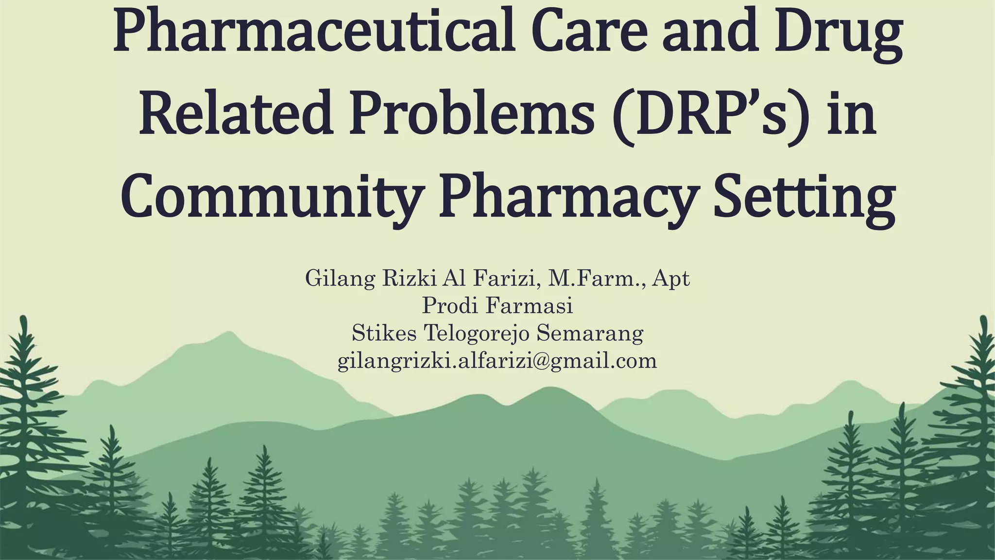 Identifying DRP's In Community Pharmacy Setting | PPTX