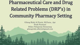 Identifying DRP's In Community Pharmacy Setting | PPTX