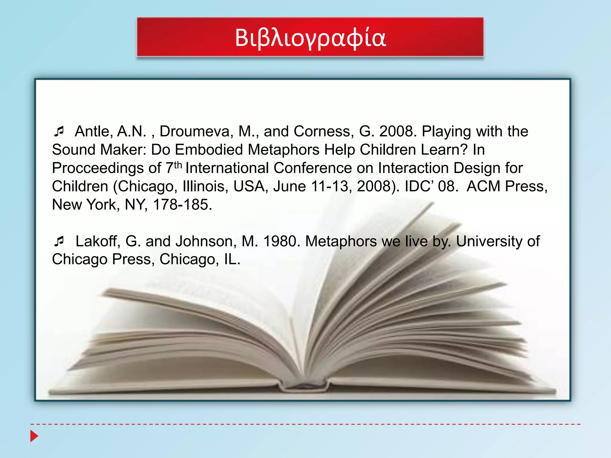 Identifying embodied metaphors in children’s sound action mappings | PPTX