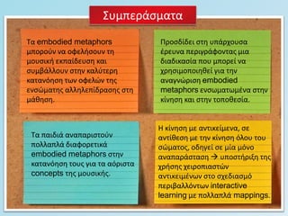 Identifying embodied metaphors in children’s sound action mappings | PPTX