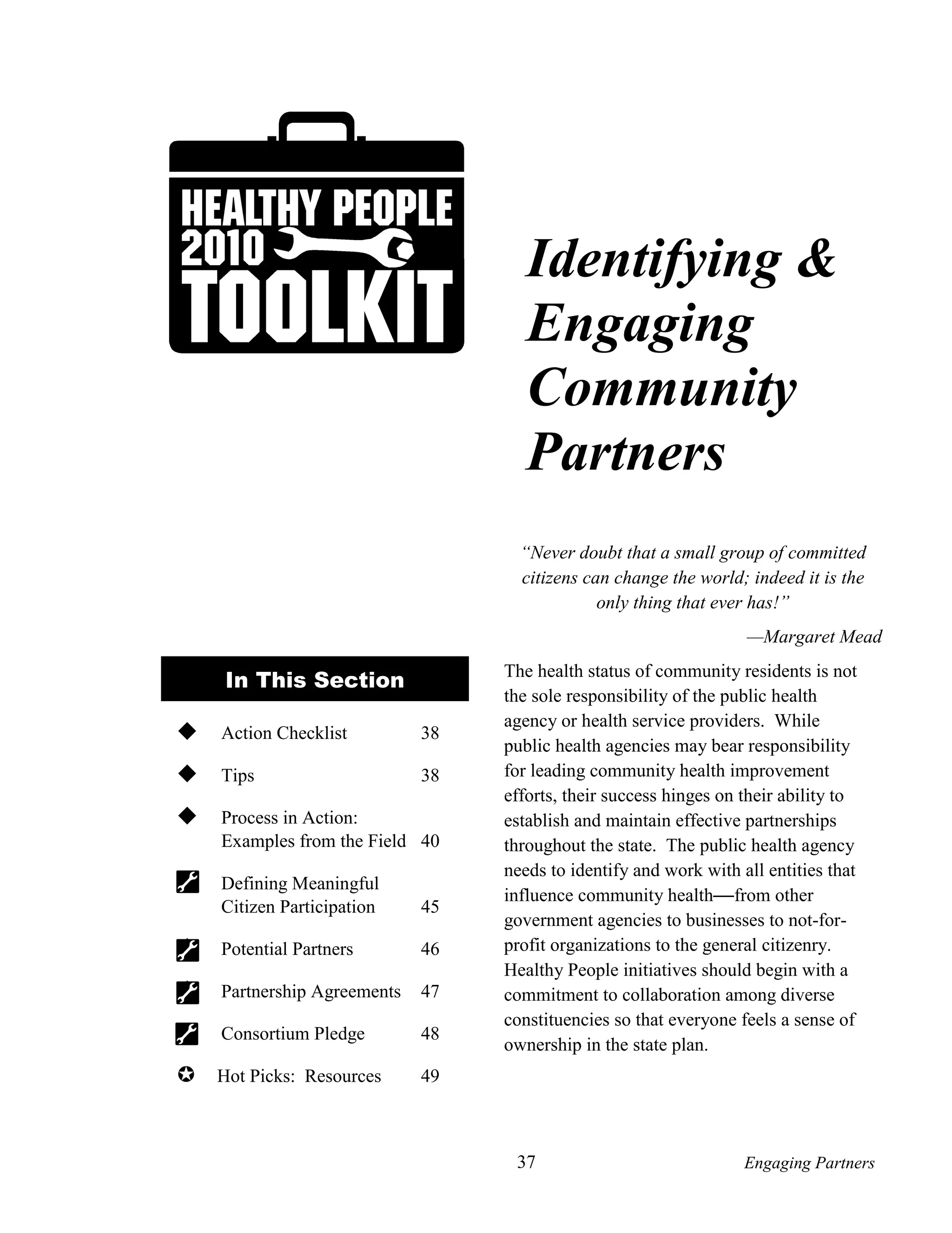 Identifying & engaging community partners | PDF
