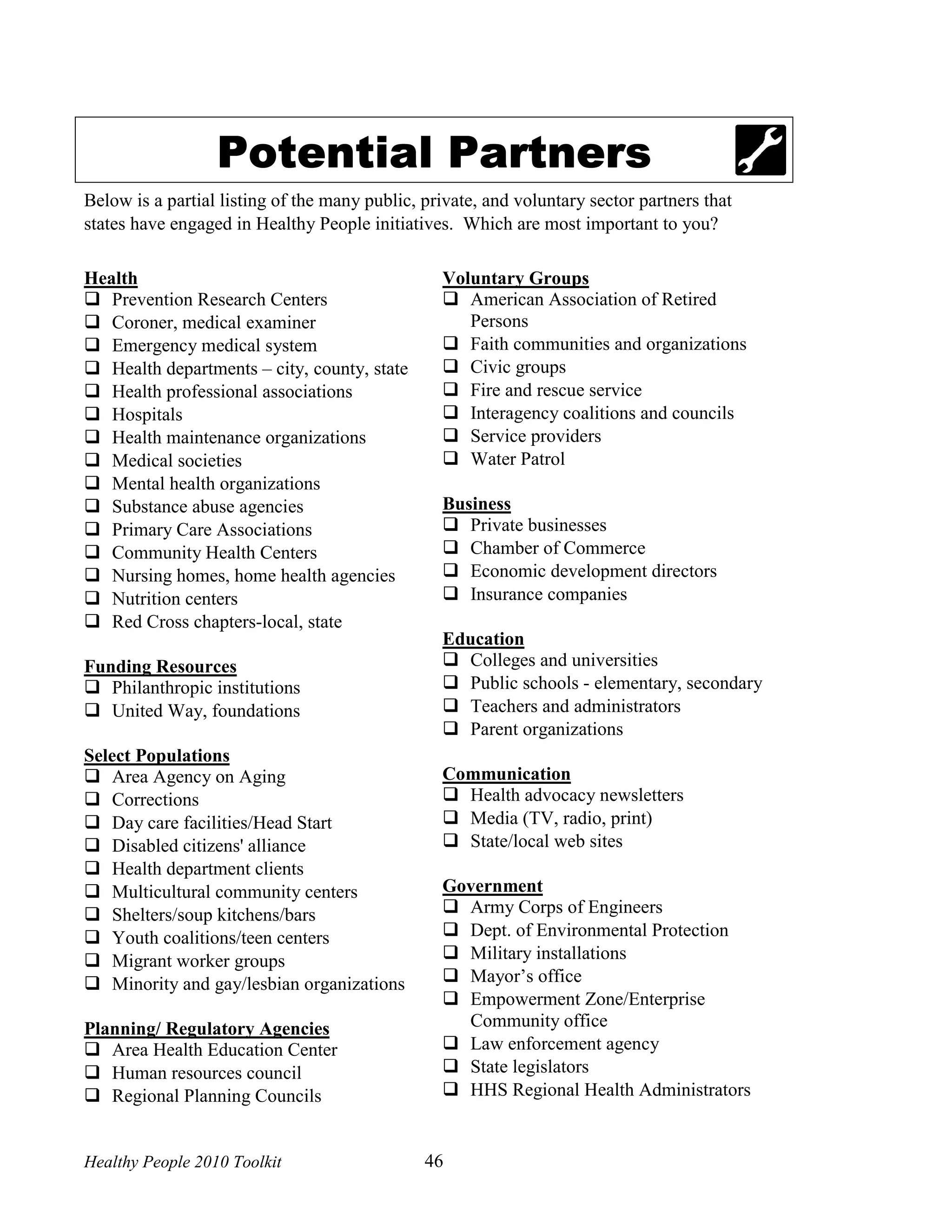 Identifying & engaging community partners | PDF