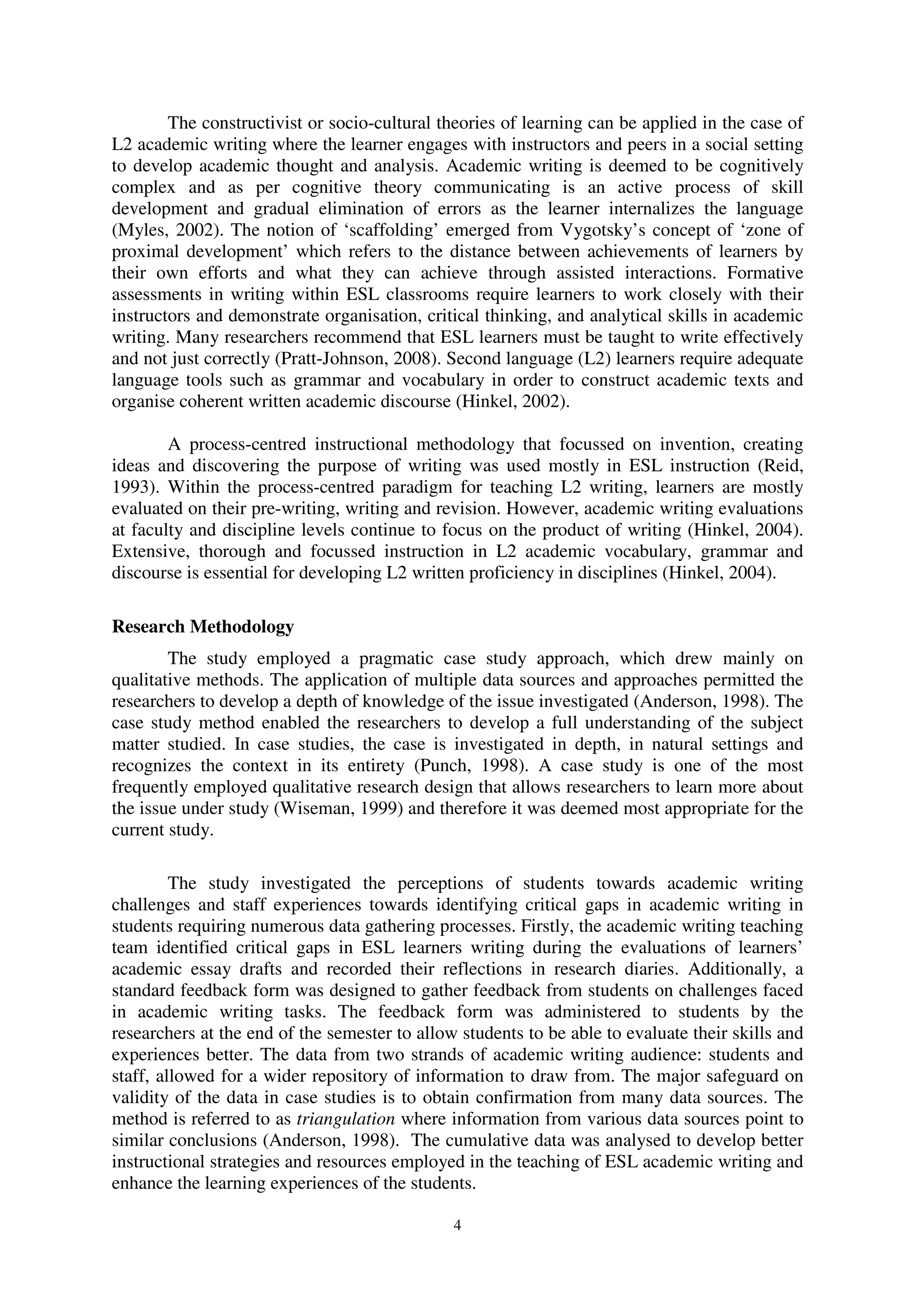 Identifying gaps in academic writing of esl students | PDF