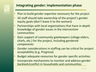 Identifying Gender Dimensions In Your Projects Sept17 2008 | PPT