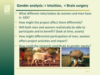 Identifying Gender Dimensions In Your Projects Sept17 2008 | PPT