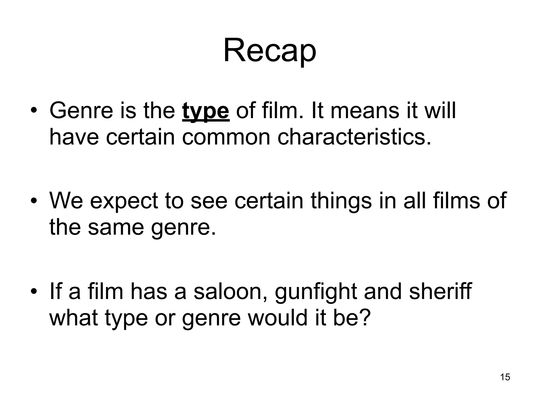 Identifying film genre | PPT