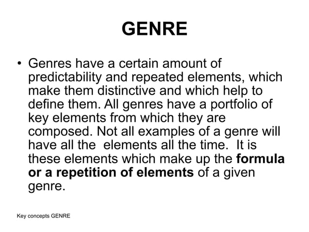 Identifying film genre | PPT