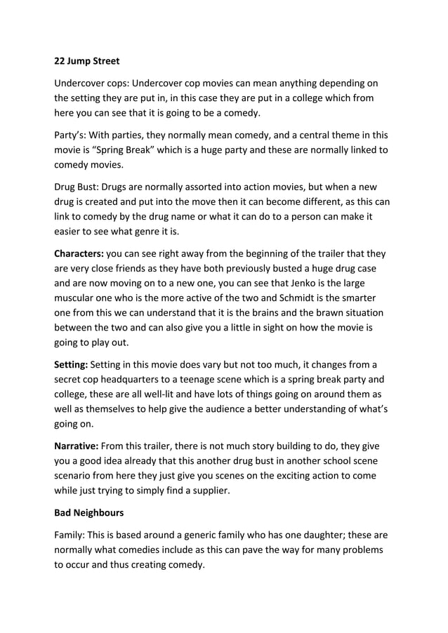 Identifying genre signifiers, characters, setting and narrative | DOCX ... Identifying genre signifiers, characters, setting and narrative | DOCX ...