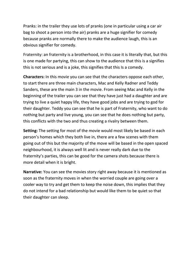 Identifying genre signifiers, characters, setting and narrative | DOCX ... Identifying genre signifiers, characters, setting and narrative | DOCX ...