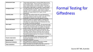 Gifted Students - Identifying Giftedness The Gifted Child Giftedness ...